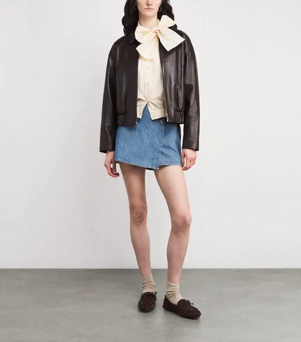 Claudie Pierlot Denim Skort With Button Fastening
