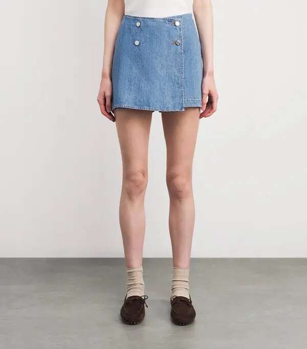 Claudie Pierlot Denim Skort With Button Fastening
