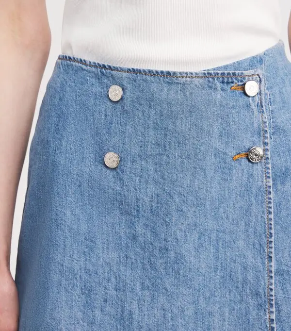 Claudie Pierlot Denim Skort With Button Fastening