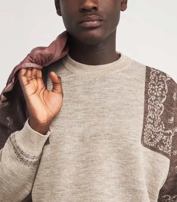 Kapital Wool Bandana Jacquard Sweater