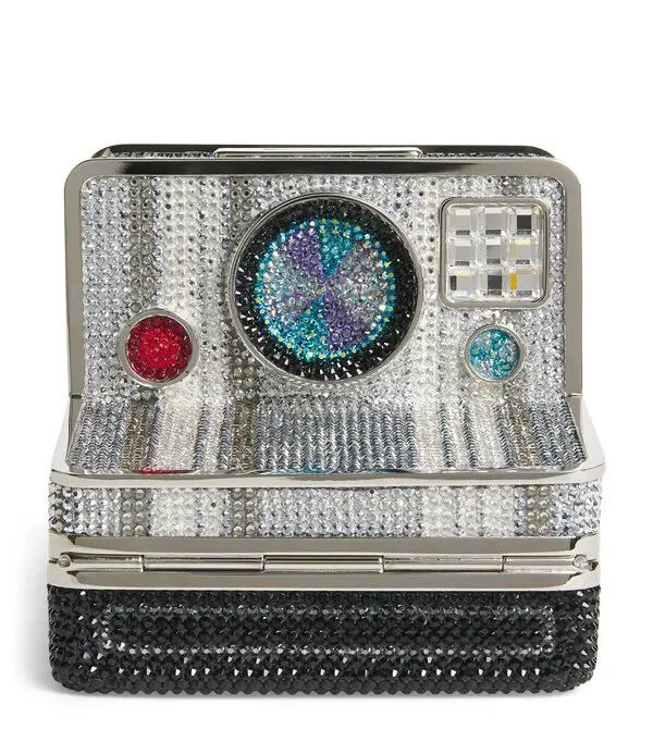 Judith Leiber Crystal-embellished Camera Clutch - Silver