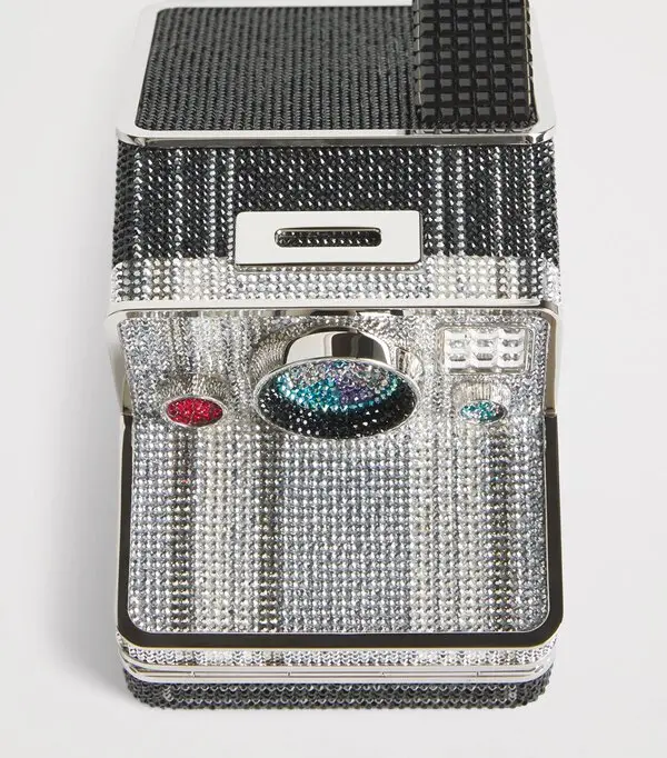 Judith Leiber Crystal-embellished Camera Clutch - Silver