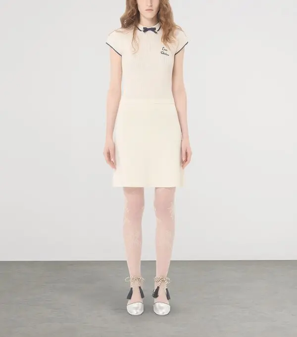 Valentino Garavani Knitted Chez Mini Dress