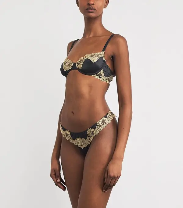 COCO DE MER Silk-blend Reina Half-cup Bra