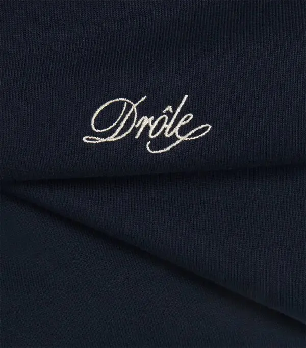 Drole De Monsieur Cotton Pipe-collar Polo Sweatshirt
