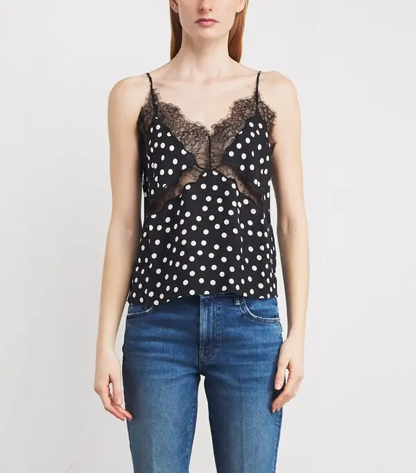 ANINE BING Polka Dot Amelia Cami Top