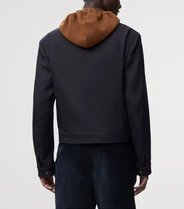 Loewe Wool Collared Zip-up Jacket