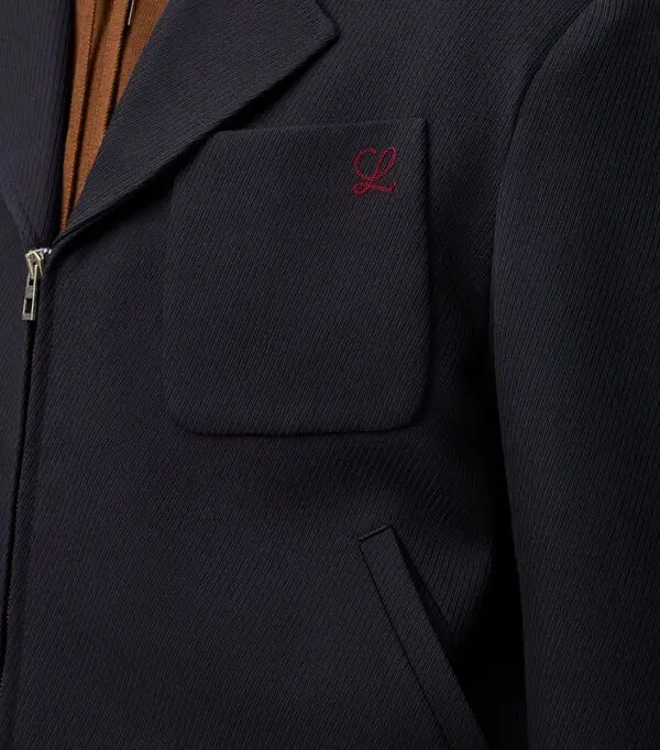 Loewe Wool Collared Zip-up Jacket
