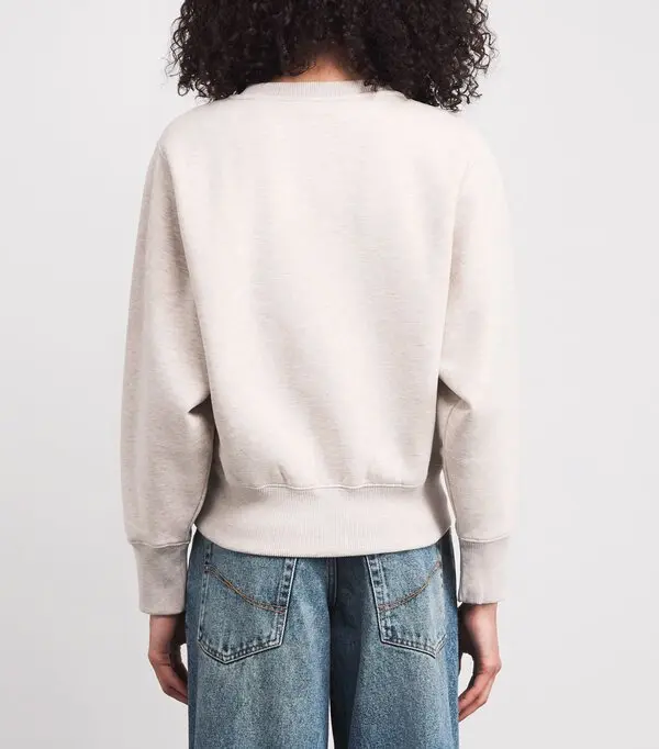ANINE BING Harry Shrunken Sweatshirt With Graphic Logo - Beige