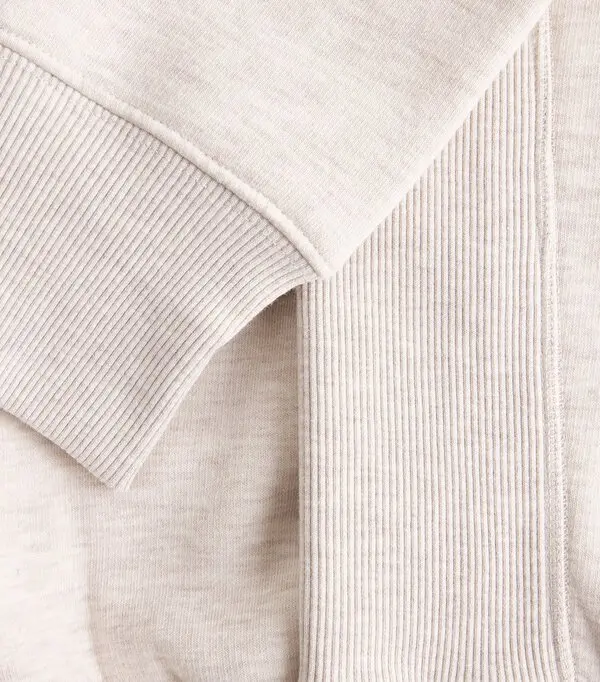 ANINE BING Harry Shrunken Sweatshirt With Graphic Logo - Beige