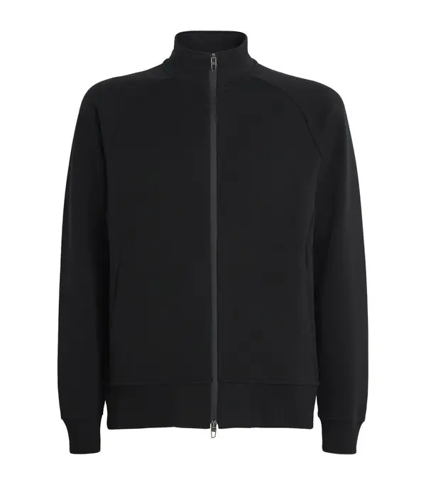 Rlx Ralph Lauren Double-knit Zip-up Jacket - Black
