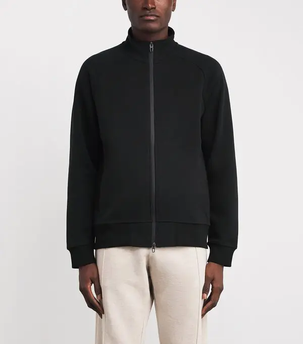 Rlx Ralph Lauren Double-knit Zip-up Jacket - Black