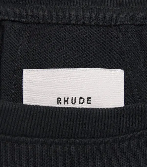 Rhude Cotton Printed Moonlight T-shirt - Black