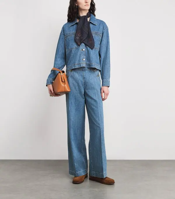 Claudie Pierlot Denim Trucker Jacket