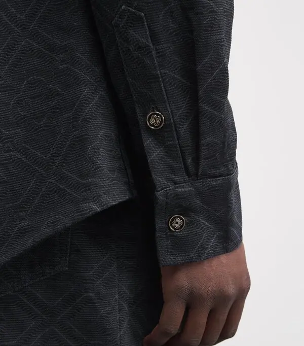 Casablanca Denim Laser Monogram Shirt