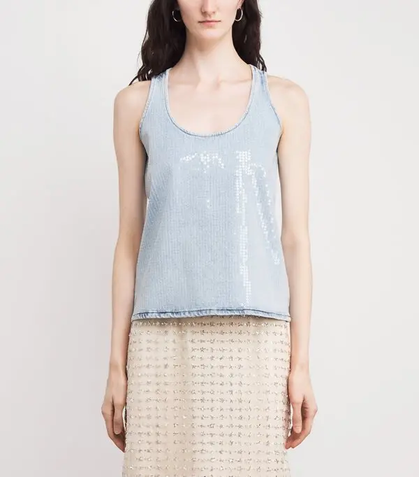 7 For All Mankind Sequined Tank Top