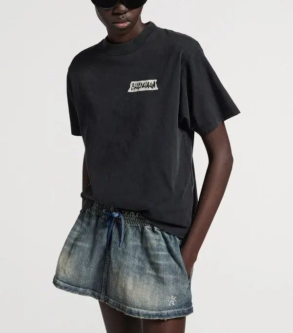 Balenciaga Cotton Masking Tape T-shirt - Black