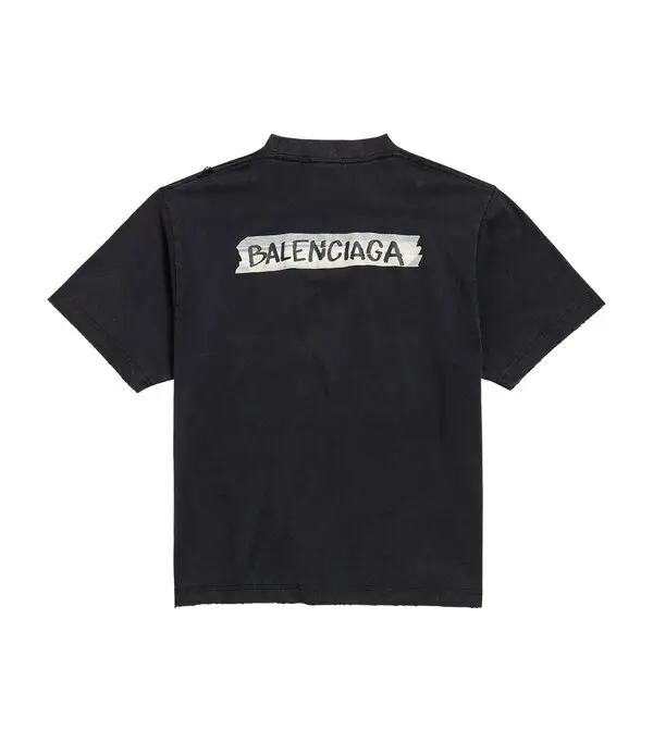 Balenciaga Cotton Masking Tape T-shirt - Black