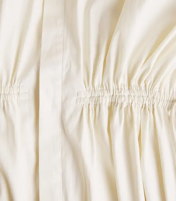 Polo Ralph Lauren Cotton Cinched Maxi Shirt Dress - Ivory | Editorialist