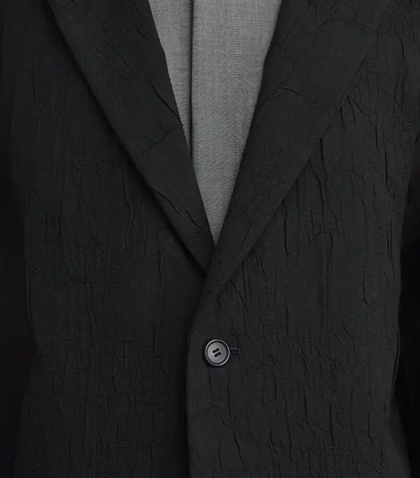 Issey Miyake Shrink Jacquard Single-breasted Blazer