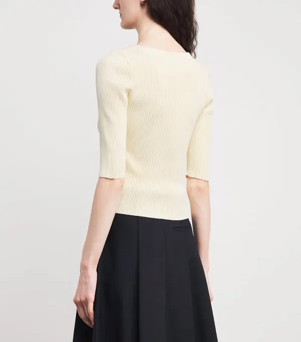 Claudie Pierlot Knitted Button-up Top