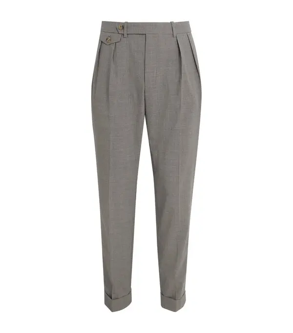 Rlx Ralph Lauren Wool-blend Slim Trousers
