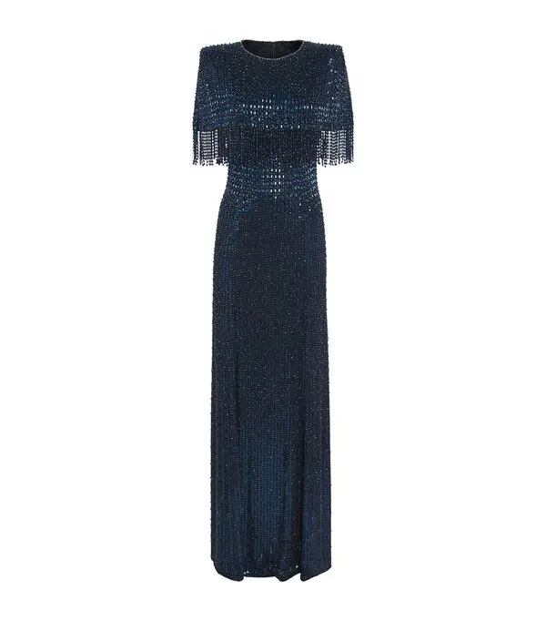 Jenny Packham Embellished Lyla May Gown - Blue