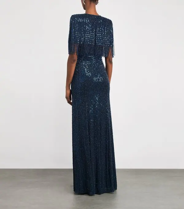 Jenny Packham Embellished Lyla May Gown - Blue