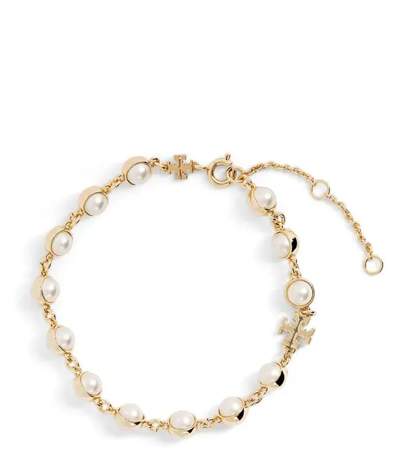 Tory Burch Pearl Chain Bracelet - Silver
