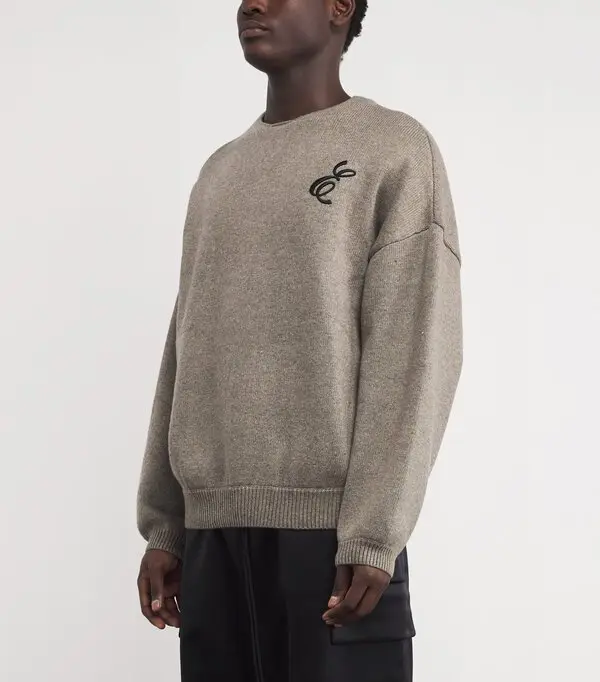 Fear Of God Waffle-knit Script Sweater