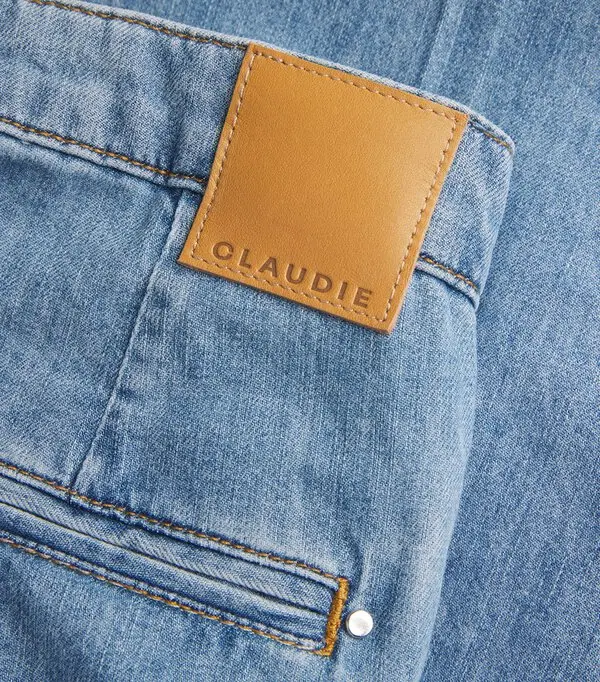 Claudie Pierlot Button-up Paneled Wide-leg Jeans