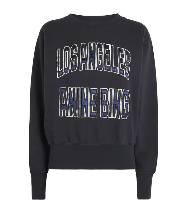 ANINE BING Shrunken Harry Sweatshirt - Black