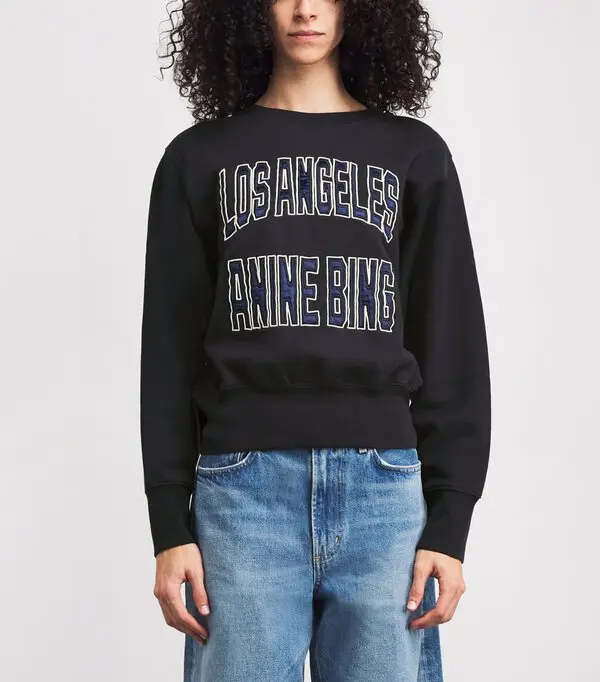 ANINE BING Shrunken Harry Sweatshirt - Black