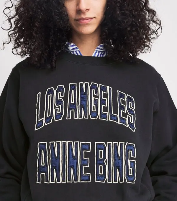 ANINE BING Shrunken Harry Sweatshirt - Black