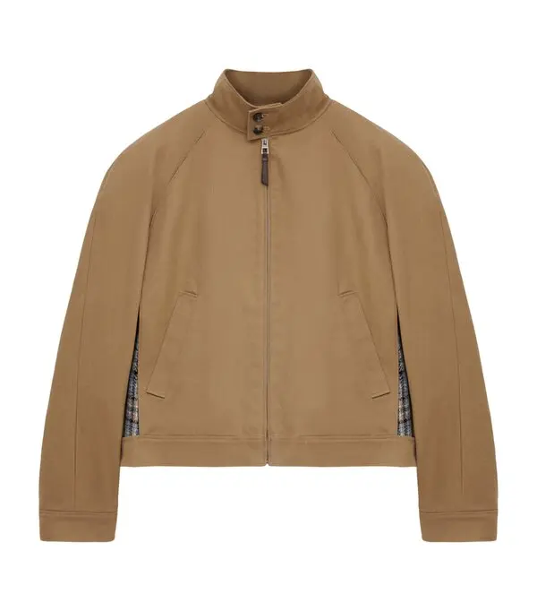 Loewe Wool-cotton Blend Zip-up Jacket - Beige