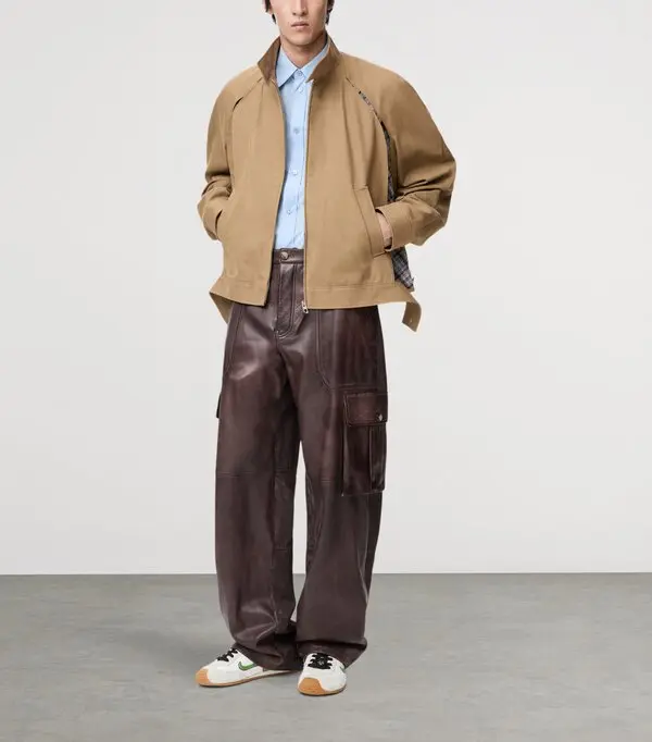 Loewe Wool-cotton Blend Zip-up Jacket - Beige