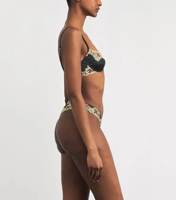 COCO DE MER Silk-blend Reina Half-cup Bra