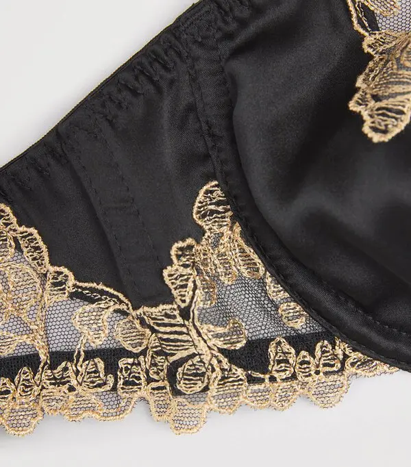 COCO DE MER Silk-blend Reina Half-cup Bra