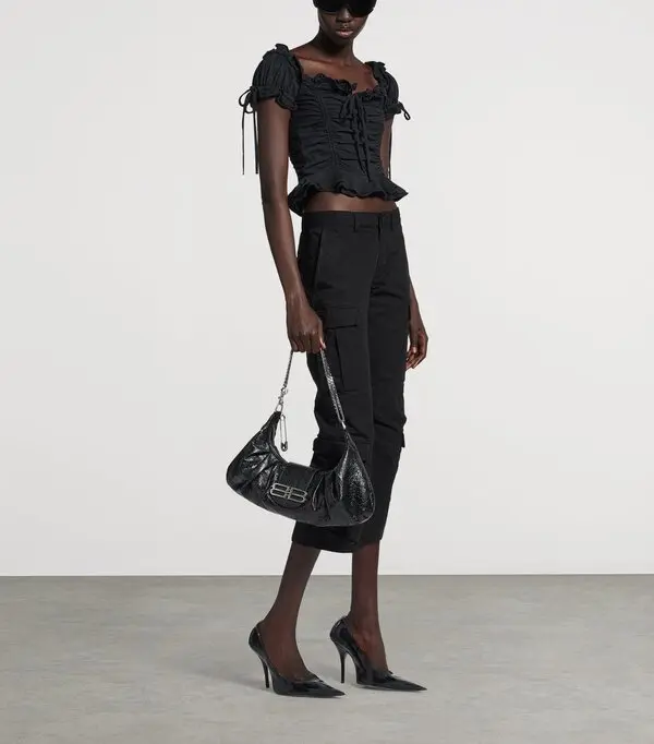 Balenciaga Gathered Crop Top