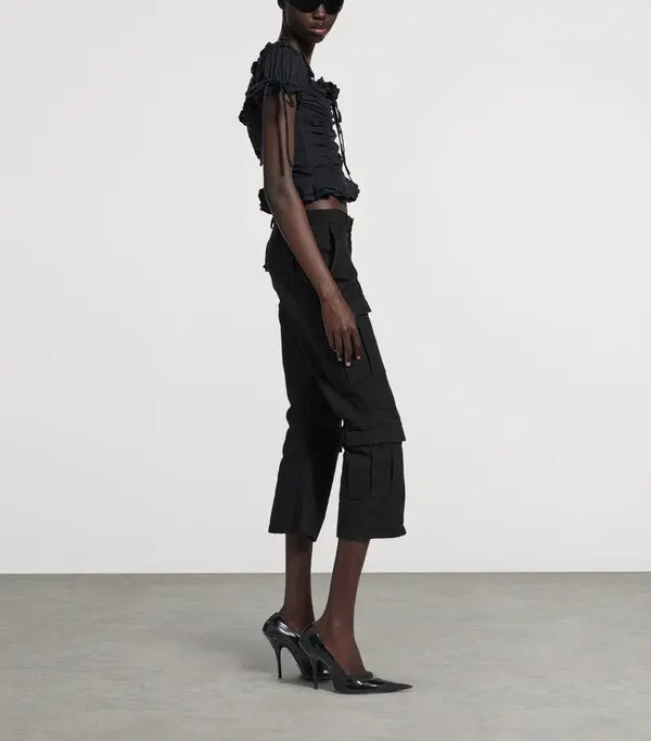 Balenciaga Gathered Crop Top
