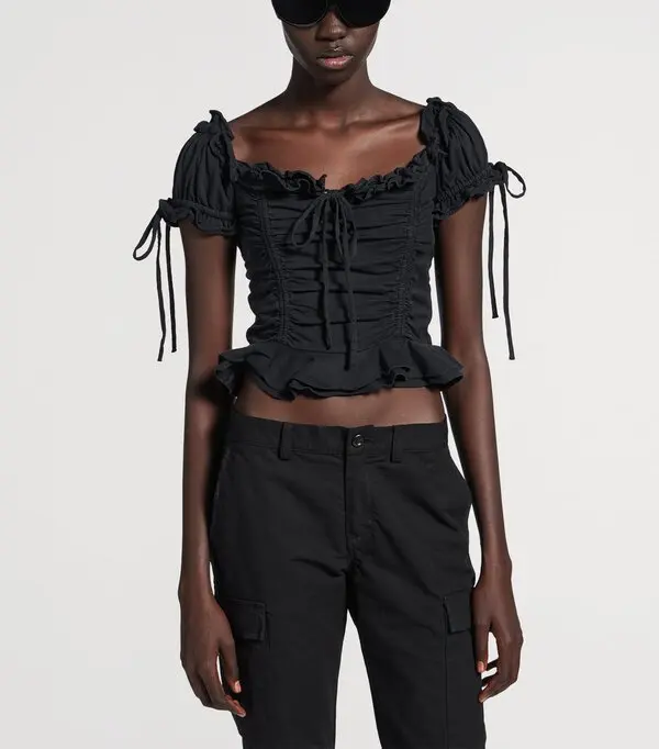 Balenciaga Gathered Crop Top
