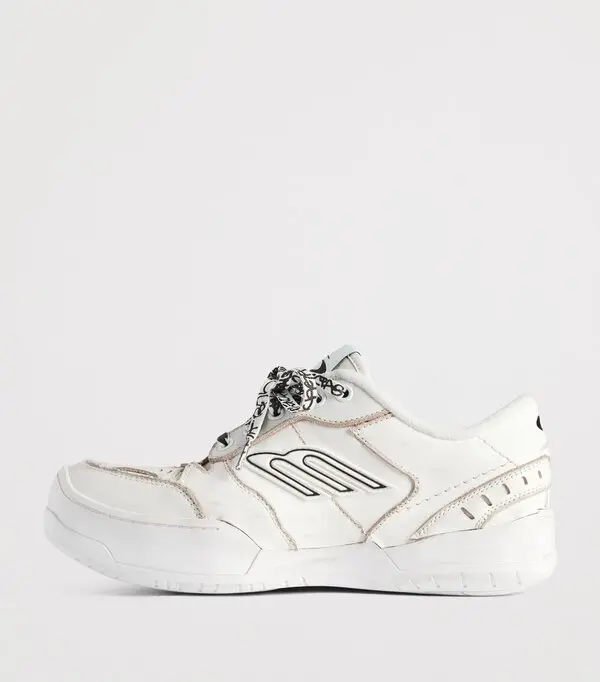 Balenciaga Leather Hamptons Platform Sneakers