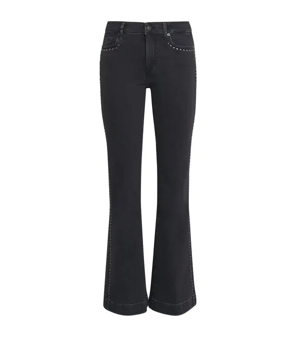7 For All Mankind Studded Dojo Flare Jeans