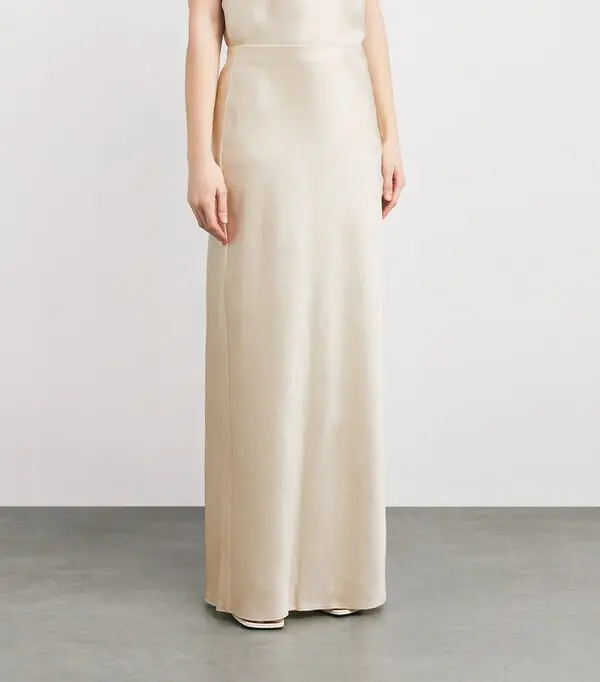 Vince Satin Bias-cut Column Skirt