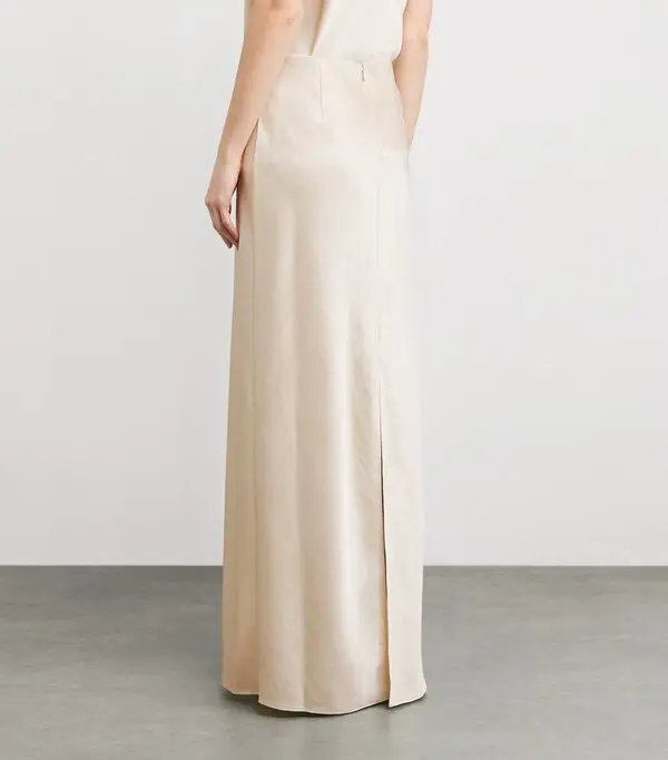 Vince Satin Bias-cut Column Skirt