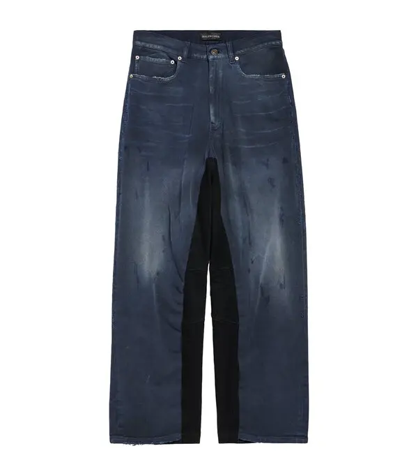 Balenciaga Distressed Wide-leg Jeans