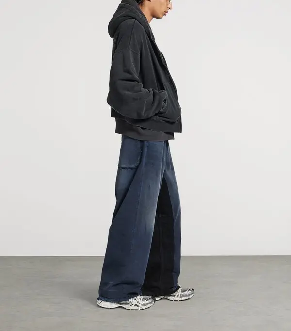 Balenciaga Distressed Wide-leg Jeans
