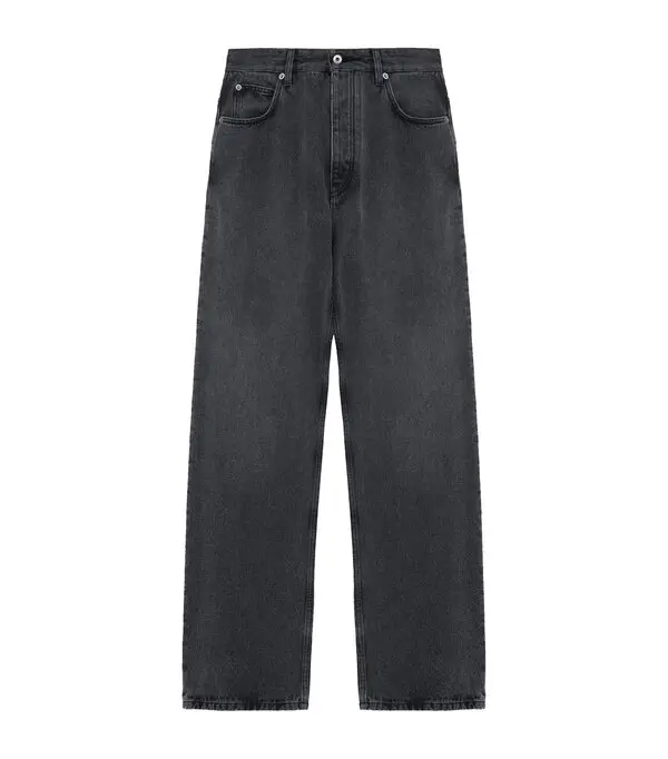 Loewe Buckle-strap Straight Jeans - Black