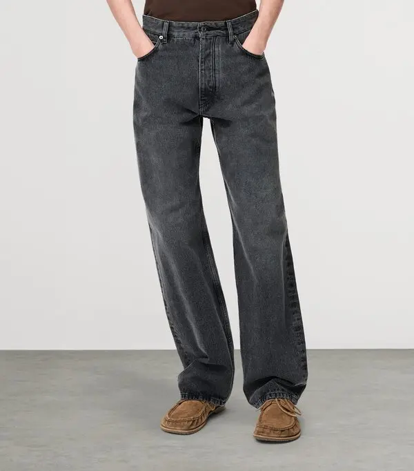 Loewe Buckle-strap Straight Jeans - Black