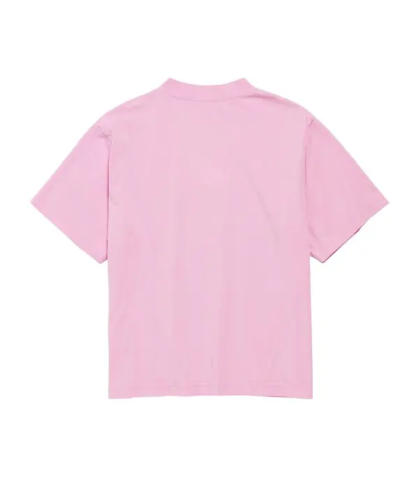 Balenciaga Printed Cotton T-shirt - Pink